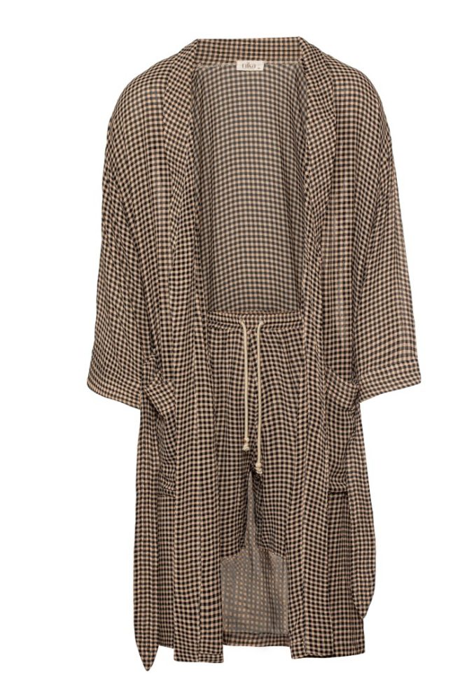 Tulum Robe Nude Checker – Nika Resort Collection